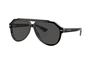 Dolce & Gabbana Aviator Sunglasses - Black On Grey Havana (dg_4452_340387_60mm)