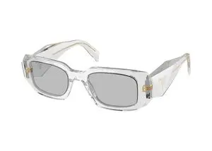 Prada Rectangle Full Rim Sunglasses - Transparent Grey (pr_17wsf_12r30b_51mm)