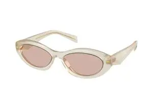 Prada Oval Full Rim Sunglasses - Opal Milk (pr_26zs_12v4i2_55mm)