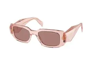 Prada Rectangle Full Rim Sunglasses - Transparent Peach (pr_17wsf_19q10d_51mm)
