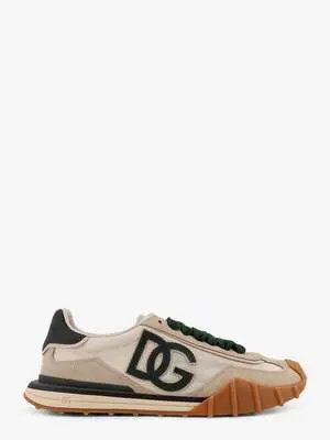 Dolce & Gabbana Nylon And Suede Sneakers With Dg Logo