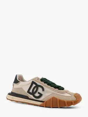 Dolce & Gabbana Nylon And Suede Sneakers With Dg Logo