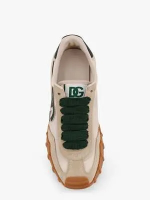 Dolce & Gabbana Nylon And Suede Sneakers With Dg Logo