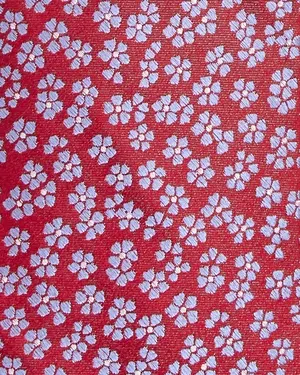 Bloomingdale'S Floral Silk Neck Tie - Red