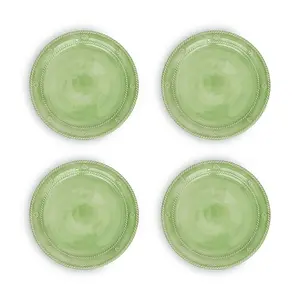JULISKA Berry & Thread Melamine Dessert/salad Plate, Set Of 4 Green