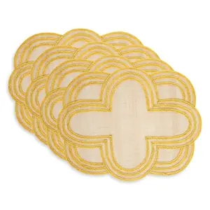 JULISKA Scallop Stripe Placemat - Yellow