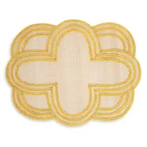 JULISKA Scallop Stripe Placemat Yellow