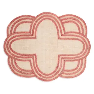 JULISKA Scallop Stripe Placemat Pink