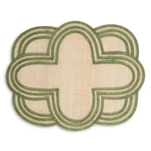 JULISKA Scallop Stripe Placemat - Green