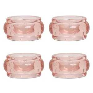 JULISKA Provence Napkin Ring, Set Of 4 Pink
