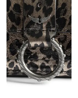 Zadig&Voltaire X Kate Moss Metallic Leopard Print Leather Chain Wallet
