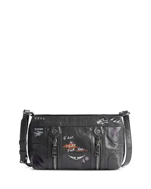 Zadig&Voltaire X Humberto Cruz Sunny Mood Vintage Patent Leather Shoulder Bag - Road