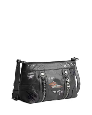 Zadig&Voltaire X Humberto Cruz Sunny Mood Vintage Patent Leather Shoulder Bag - Road