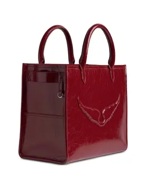 Zadig&Voltaire Angel Crinkled Patent Leather Tote - Power