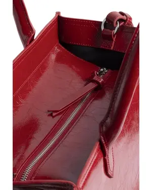 Zadig&Voltaire Angel Crinkled Patent Leather Tote - Power