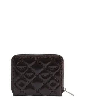 Zadig&Voltaire Mini Zv Vintage Monogram Leather Wallet - Brownie