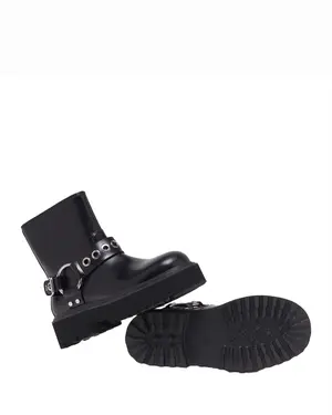 Maje Leather Biker Boots
