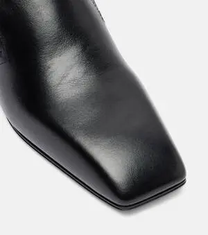 CHRISTEN Classic Square Leather Loafers - Black