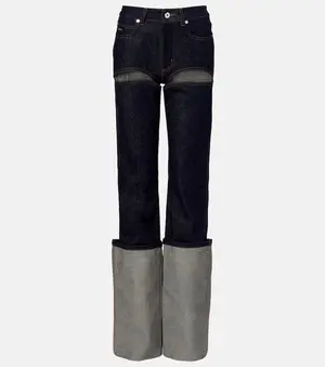 JEAN PAUL GAULTIER Cutout Straight Jeans - Blue