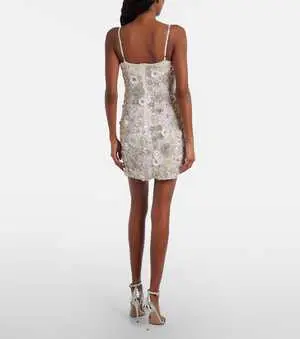 Rachel Gilbert Francesca Embellished Mini Dress - White