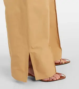 JIL SANDER Cotton Drill Wide-leg Pants