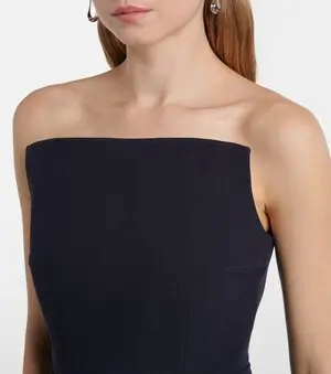 Safiyaa Carter Crêpe Bustier Gown
