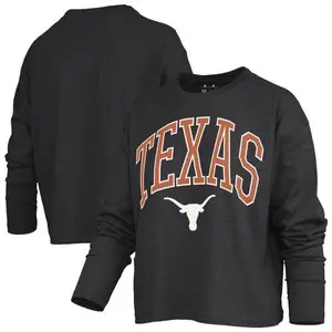 PRESSBOX Texas Longhorns Boxy Long Sleeve T-shirt - Black