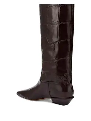 Paris Texas Croc-embossed Leather Boots