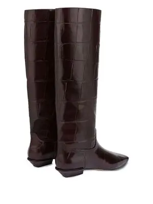 Paris Texas Croc-embossed Leather Boots