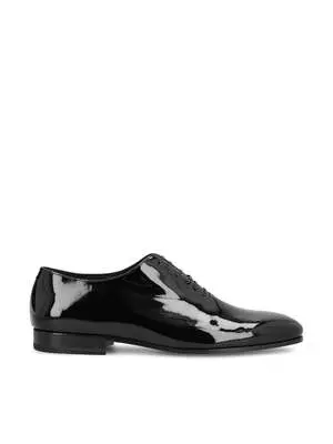 FERRAGAMO Lace-Up Loafers - Black