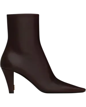 Saint Laurent Jill Booties - Bordeaux