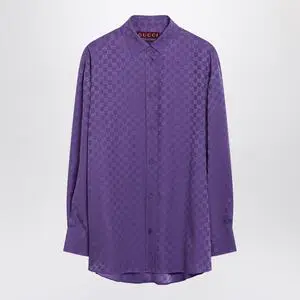 Gucci Oversized GG Jacquard Shirt - Purple