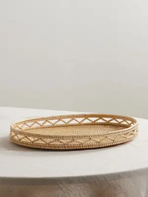 CABANA Sabbia Medium Rattan Tray - Brown