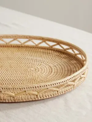 CABANA Sabbia Medium Rattan Tray - Brown