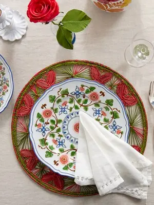 CABANA Ginori Martina Porcelain Dinner Plates Set Of Two - Multi