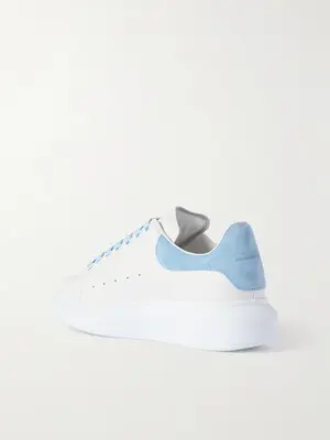 Alexander McQueen Oversized-sole Leather Sneakers - Blue