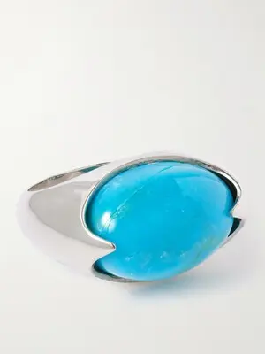 LOREN STEWART Orb Sterling Silver And Ring - Blue