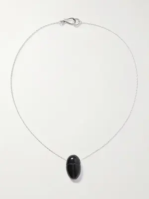SOPHIE BUHAI Scarab Onyx Pendant Necklace - Black