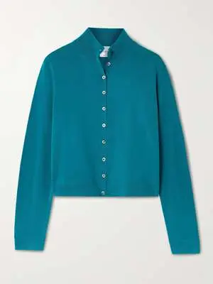 LESET James Merino Wool Cardigan - Turquoise