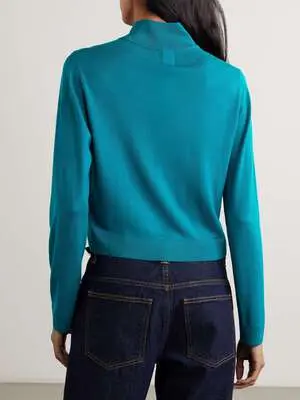 LESET James Merino Wool Cardigan - Turquoise