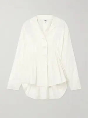 Chloé Gathered Taffeta Jacket - White