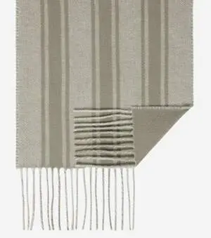 Jacquemus Logo Fringed Virgin Wool Scarf