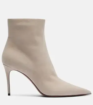 Paris Texas Vera 85 Suede Ankle Boots - Grey