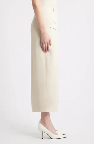 Oddmuse Tailored Midi Trouser Skirt - Oat