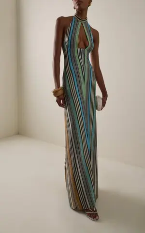 Missoni Knit Maxi Halter Dress