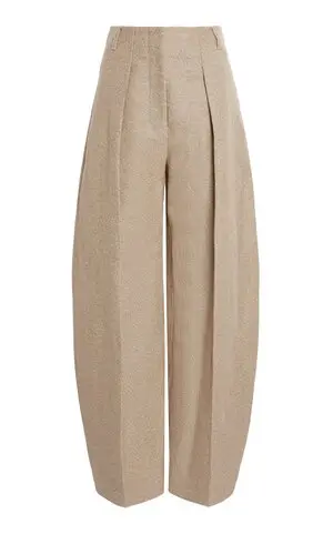 Jacquemus The Ovalo Cotton Trousers - Neutral