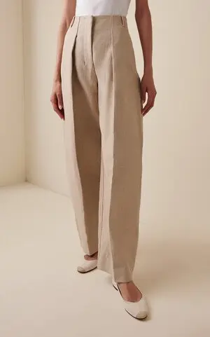 Jacquemus The Ovalo Cotton Trousers - Neutral