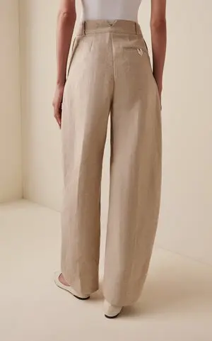 Jacquemus The Ovalo Cotton Trousers - Neutral