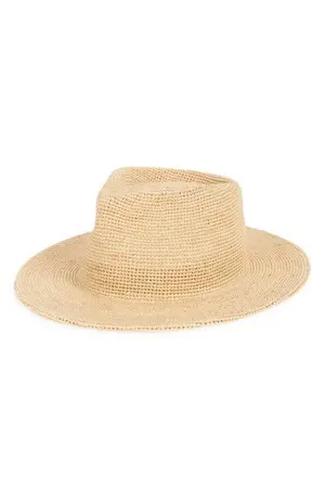 Lack Of Color Crochet Raffia Fedora - Natural