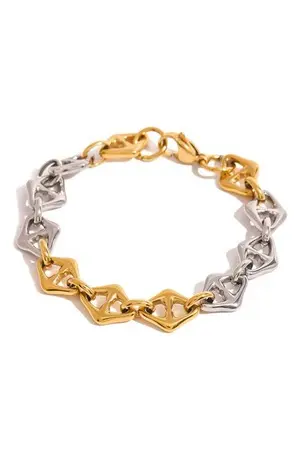 MACRAE & CO. Mixed Metallic Mariner Link Bracelet - Gold/silver